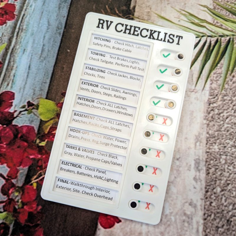 “RV Checklist” Reusable Checklist Board (Customizable) | Reusables and More