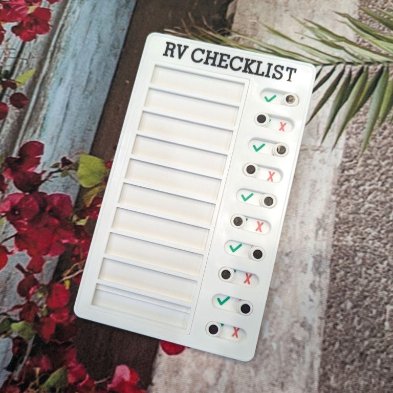 “RV Checklist” Reusable Checklist Board (Blank) | Reusables and More