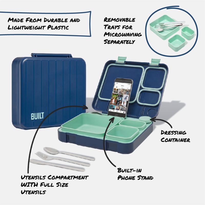 Built Lunchbox with Utensils (Poseidon) | Reusables and More
